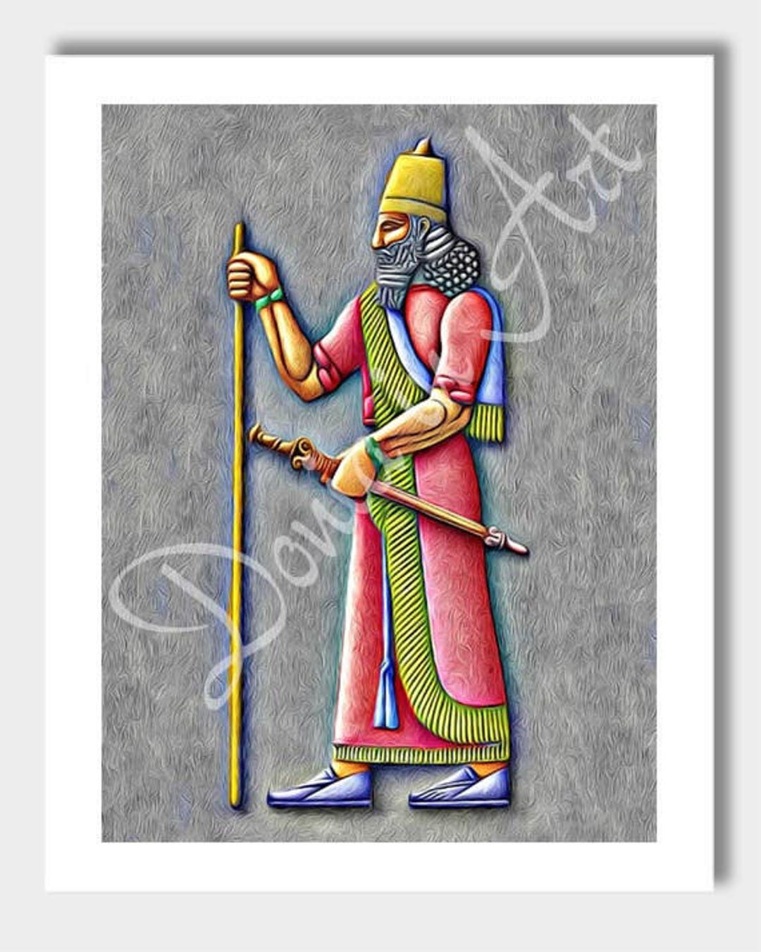 Assyrian Art Solider of Assyria Assyrian Paintings Assyria - Etsy