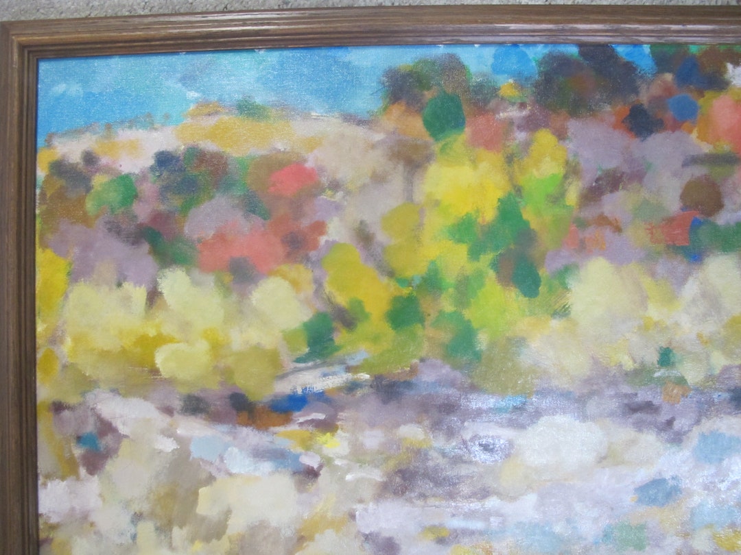 Oregon Art DAVID Mccosh Mottled Colorful ABSTRACT Signed Original Oil ...