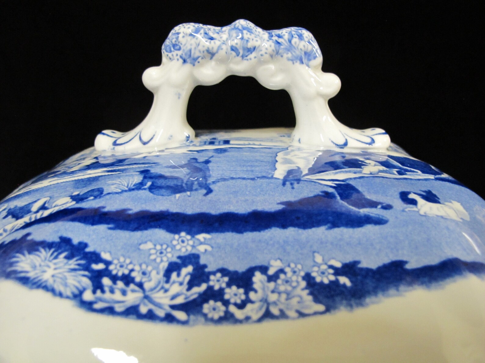 SPODE England C1816 Cobalt Blue Hand Painted ITALIAN Large 13 Soup ...