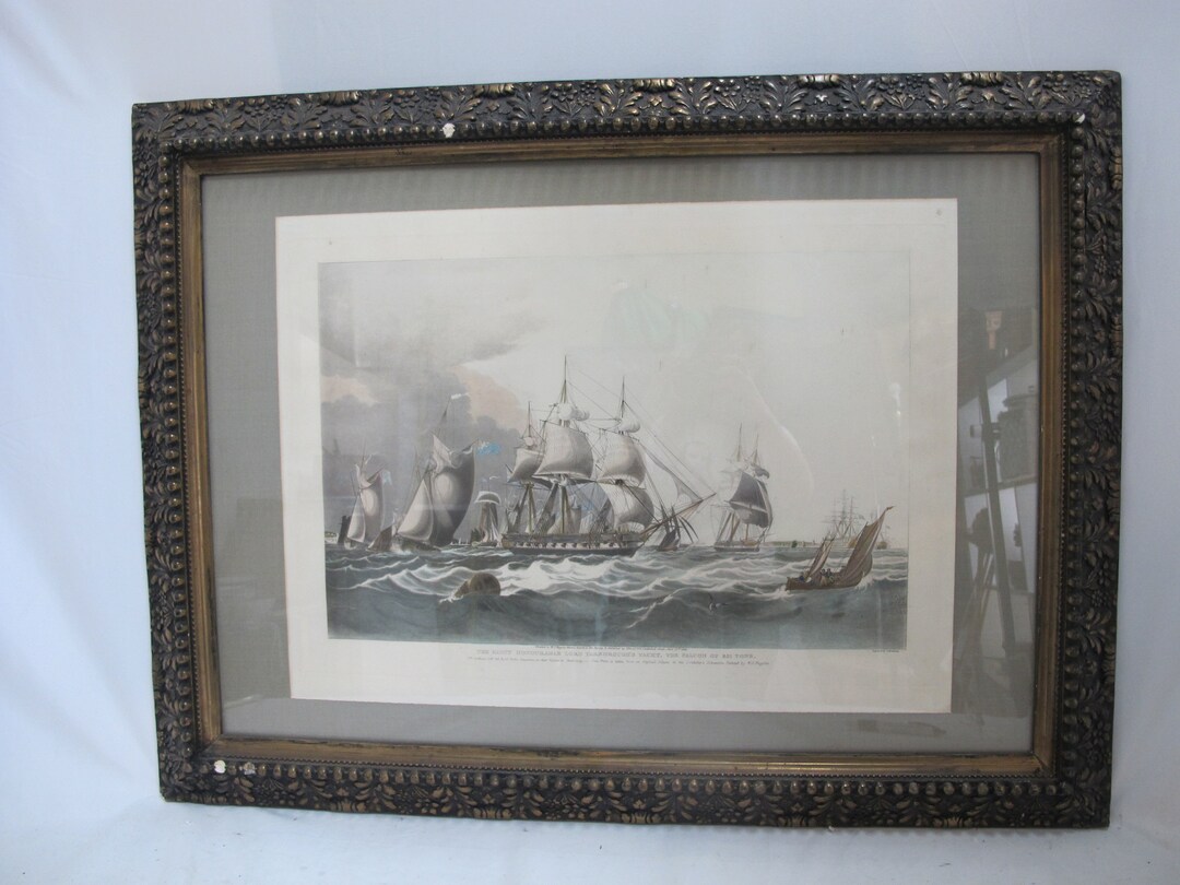 The FALCON Lord Yarborough Yacht William John HUGGINS Framed Etching - Etsy