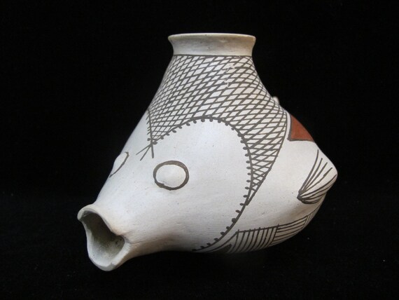 DULCES MELERO Mata Ortiz Mexico Zoomorphic FISH Art Pottery Figurines ...