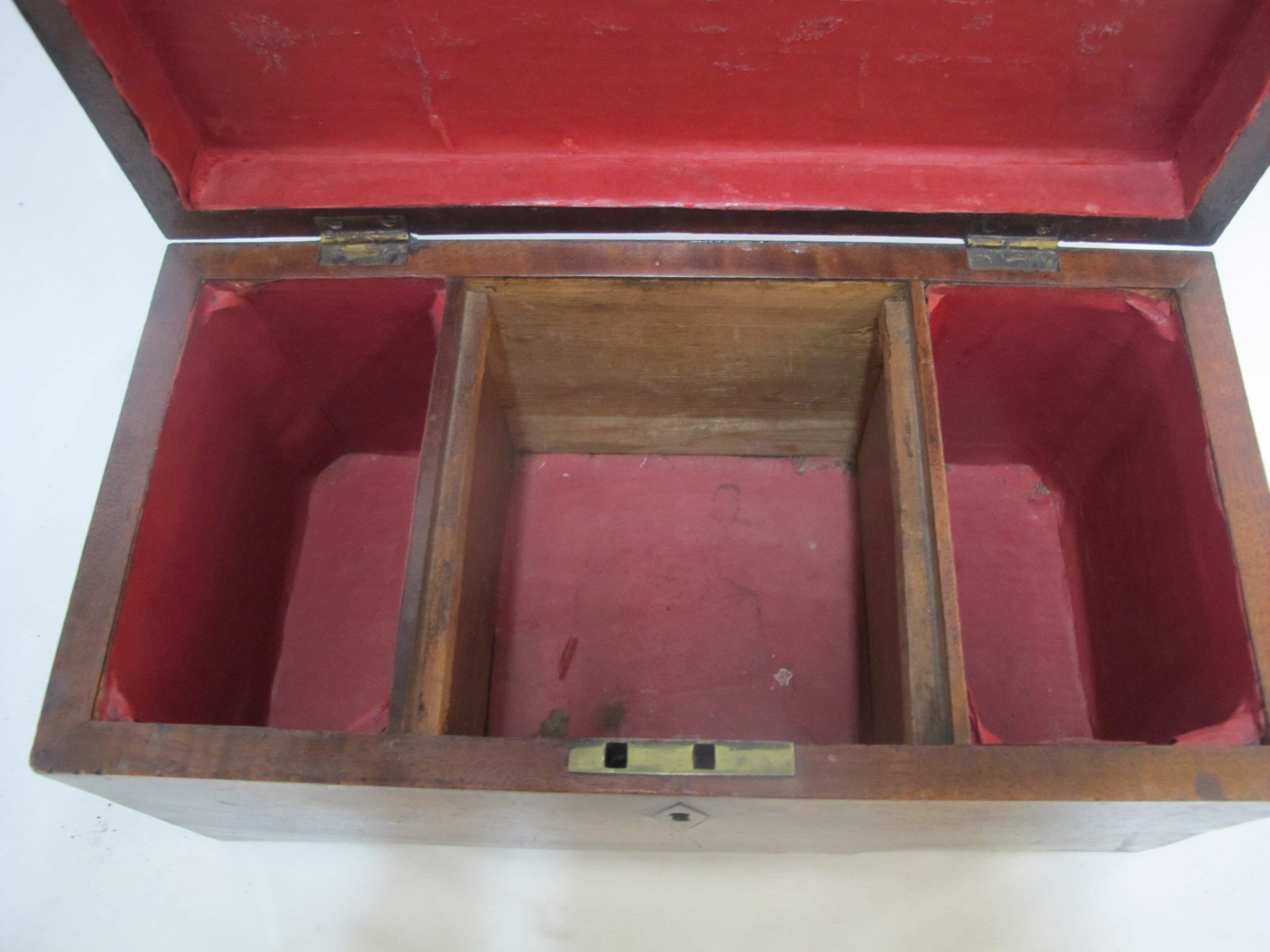 Antique GEORGIAN Regency Mahogany Wood TEA CADDY Box With 3 ...