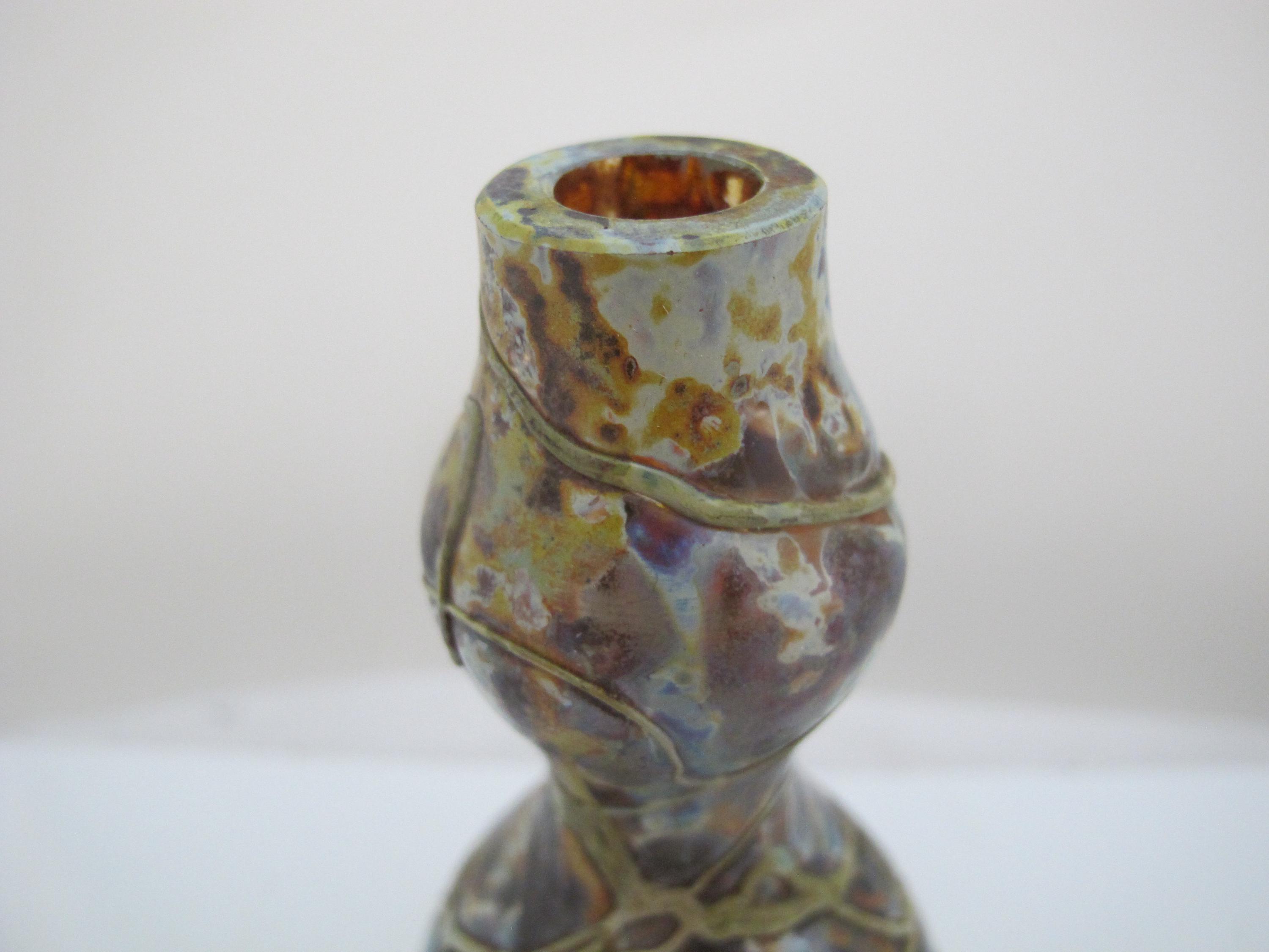 Attributed to JOSEF KNIZEK Boudnik Pandora Art Glass 6 1/4" BOHEMIAN ...