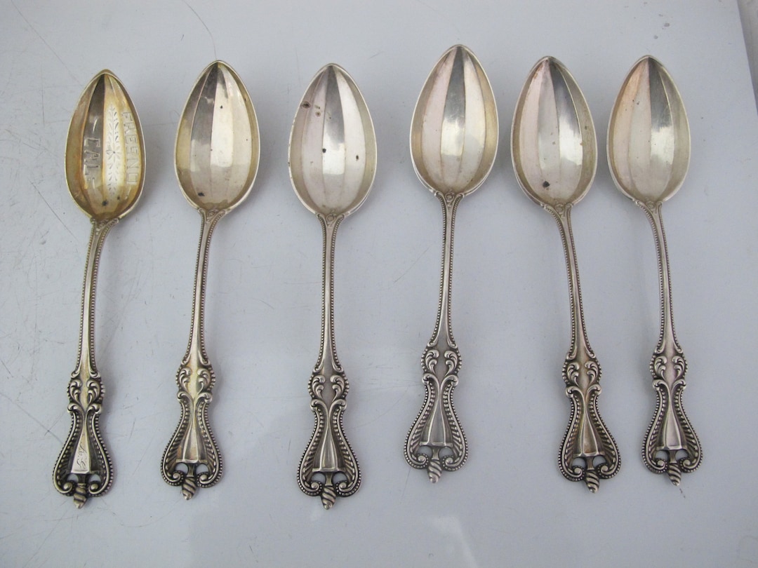 Antique 1895 TOWLE Sterling Silver OLD COLONIAL Five O'clock Teaspoon ...