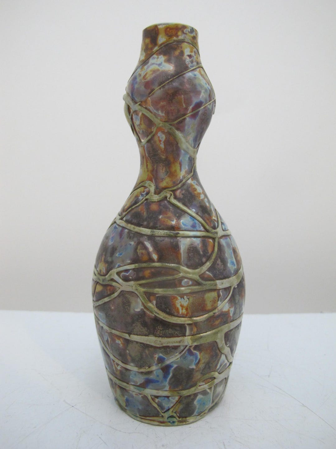 Attributed to JOSEF KNIZEK Boudnik Pandora Art Glass 6 1/4" BOHEMIAN ...