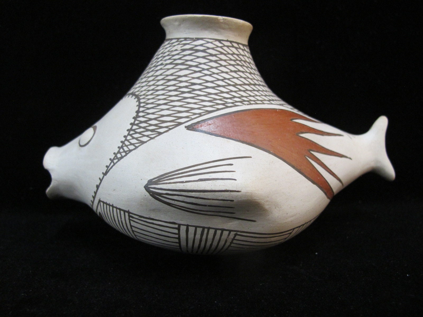 DULCES MELERO Mata Ortiz Mexico Zoomorphic FISH Art Pottery Figurines ...