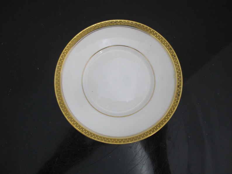 GOA Limoges France Gold Encrusted PORCELAIN 5" Plate or Saucer Pair - Etsy