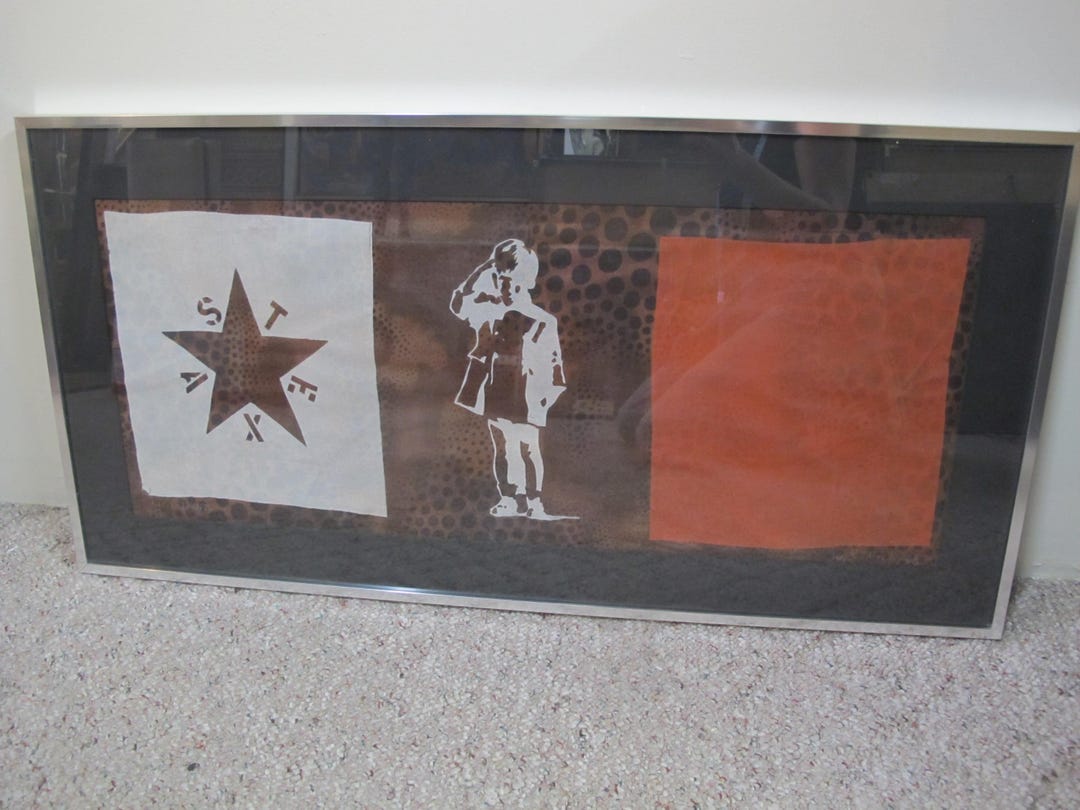 William KENT Signed Political Mono Print 1966 Tri-color LONESTAR Flag ...