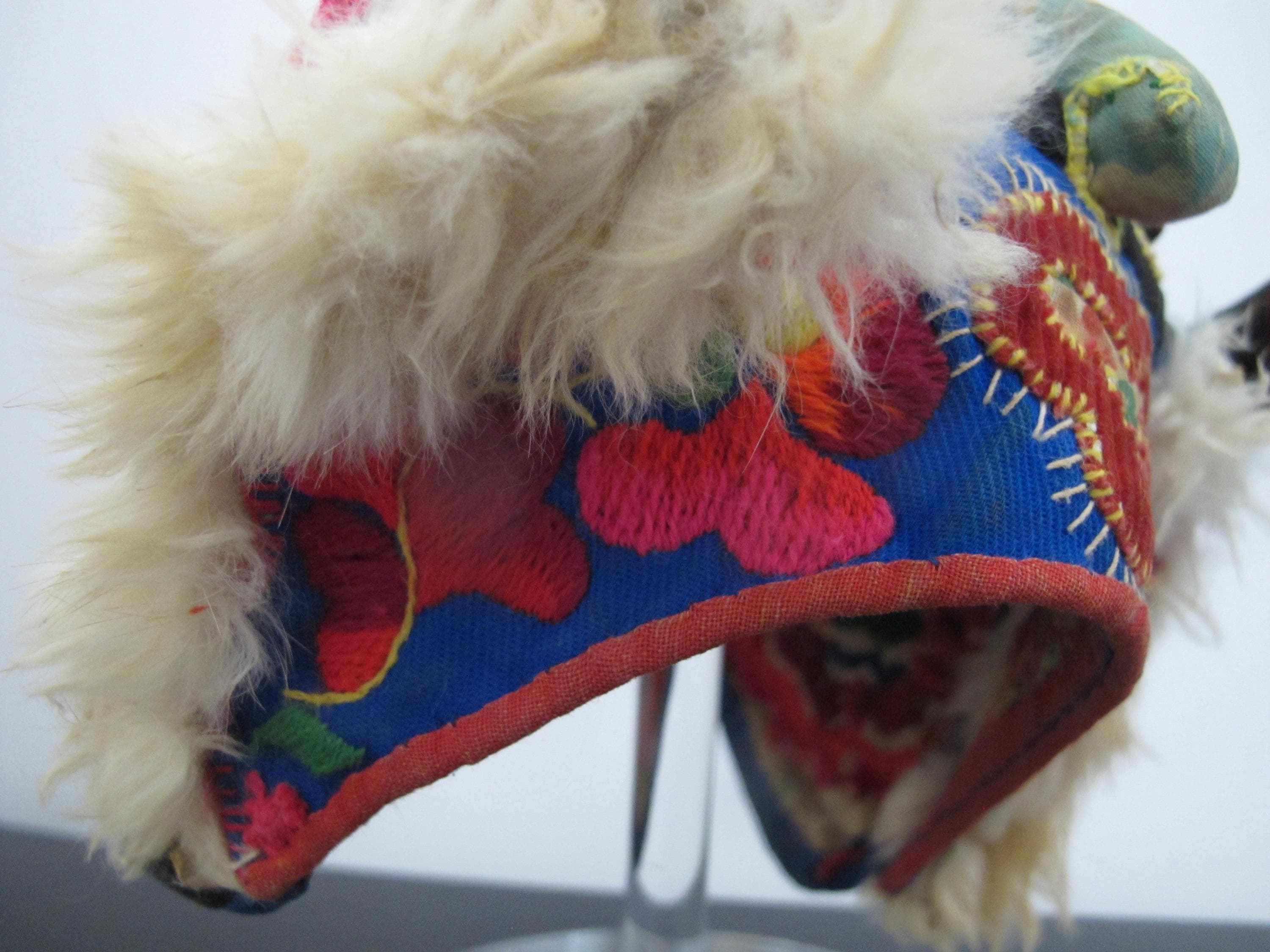 Antique CHINESE Elaborate MIAO Floral Embroidery TIGER Animal Festival ...