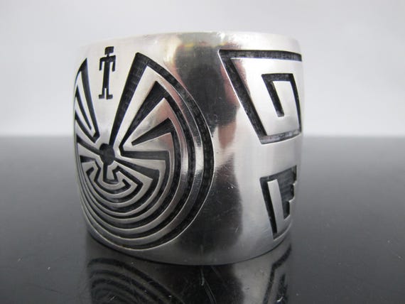 HOPI Native American MAN in the MAZE Sterling Silver … - Gem