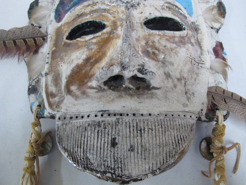 LILLIAN PITT Pacific NW Native American Raku Pottery river Stick Spirit ...