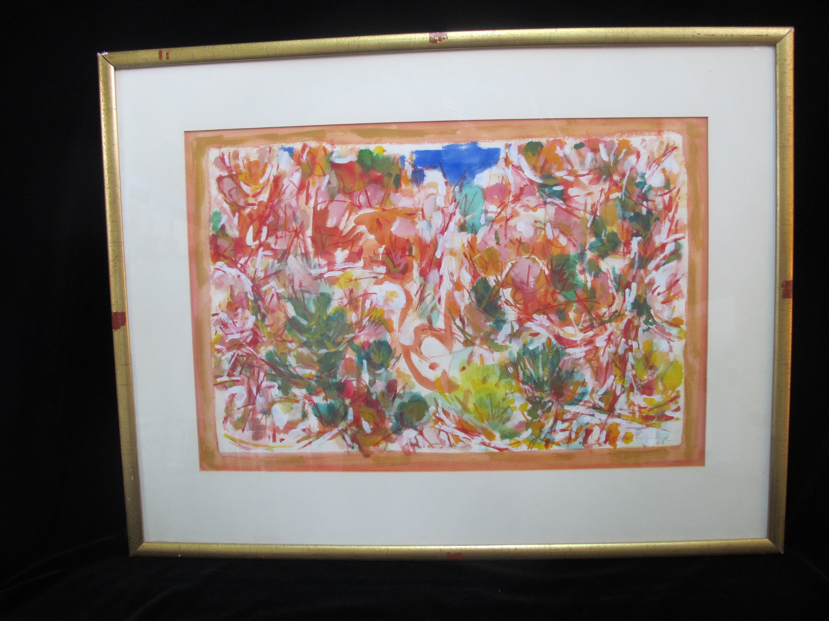 David Mccosh Signed Abstract Watercolor Painting on Paper RED - Etsy