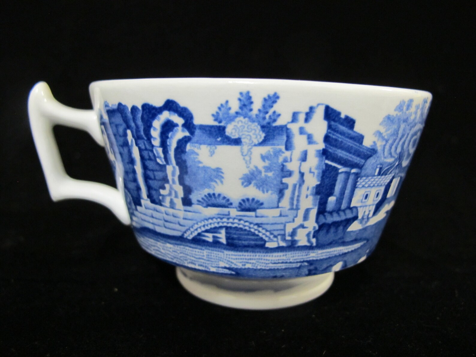 SPODE England C1816 Cobalt Blue Hand Painted ITALIAN Tea Coffee Cup Set ...