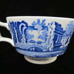 SPODE England C1816 Cobalt Blue Hand Painted ITALIAN Tea Coffee Cup Set ...