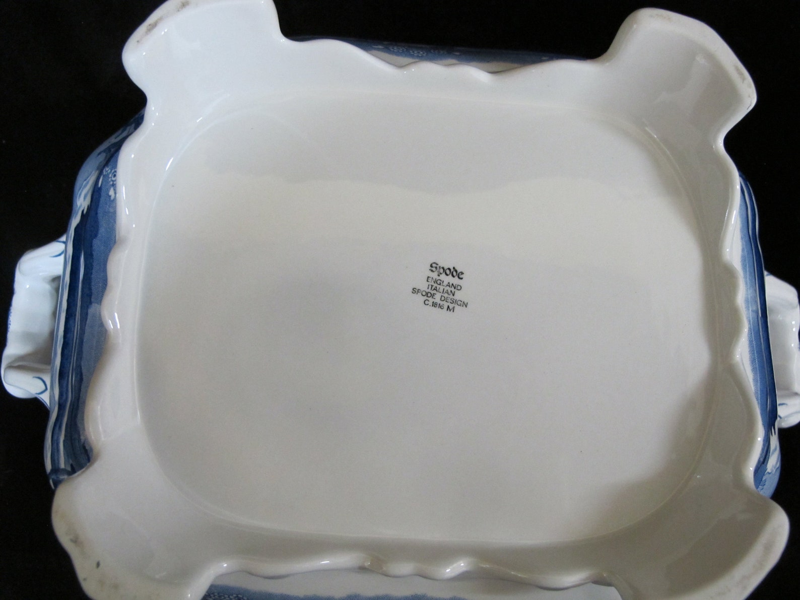 SPODE England C1816 Cobalt Blue Hand Painted ITALIAN Large 13 Soup ...