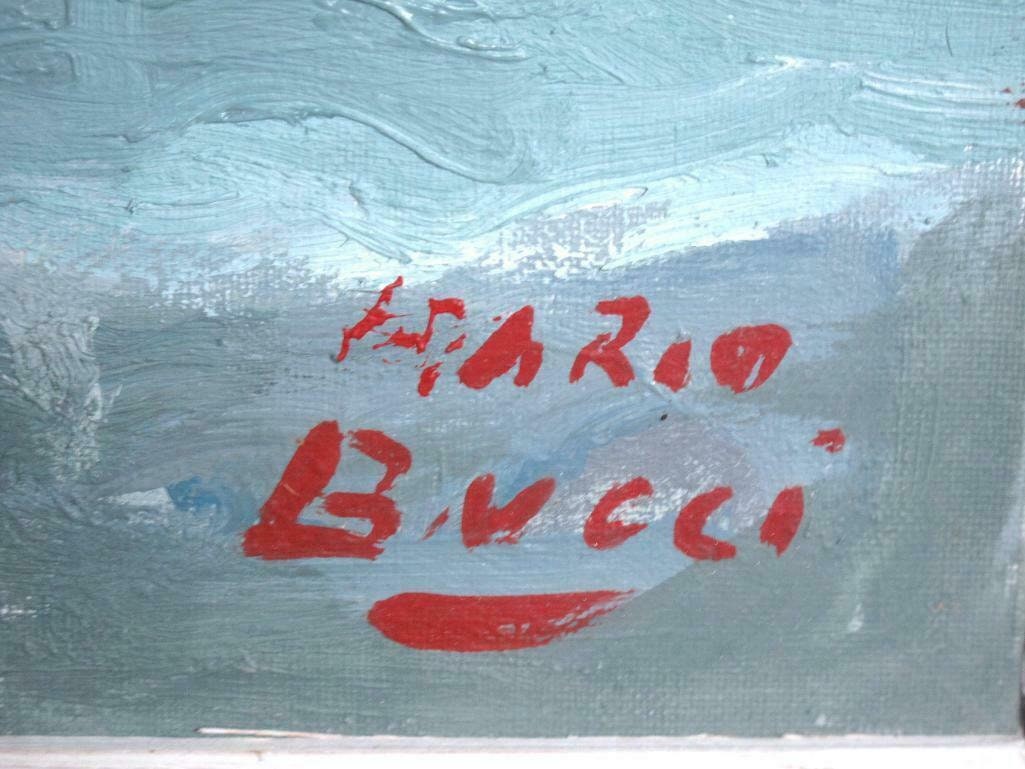 Mario BUCCI Italian Modernist FLOWER Oil Lamp Still Life Oil Painting ...
