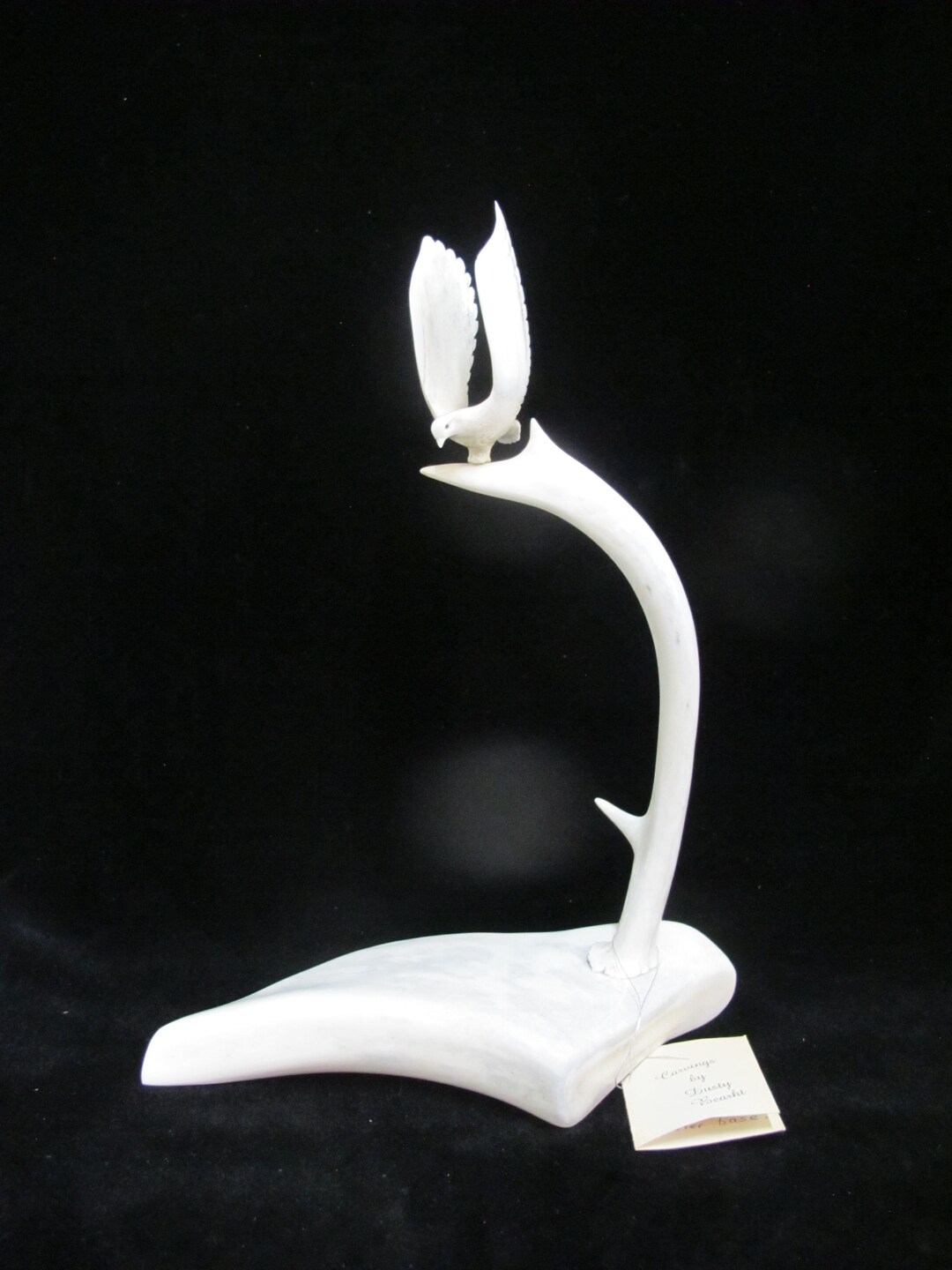 Dusty BEARHT Canada Native INUIT Carved Caribou Antler EAGLE Bird Art ...