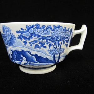 SPODE England C1816 Cobalt Blue Hand Painted ITALIAN Tea Coffee Cup Set ...