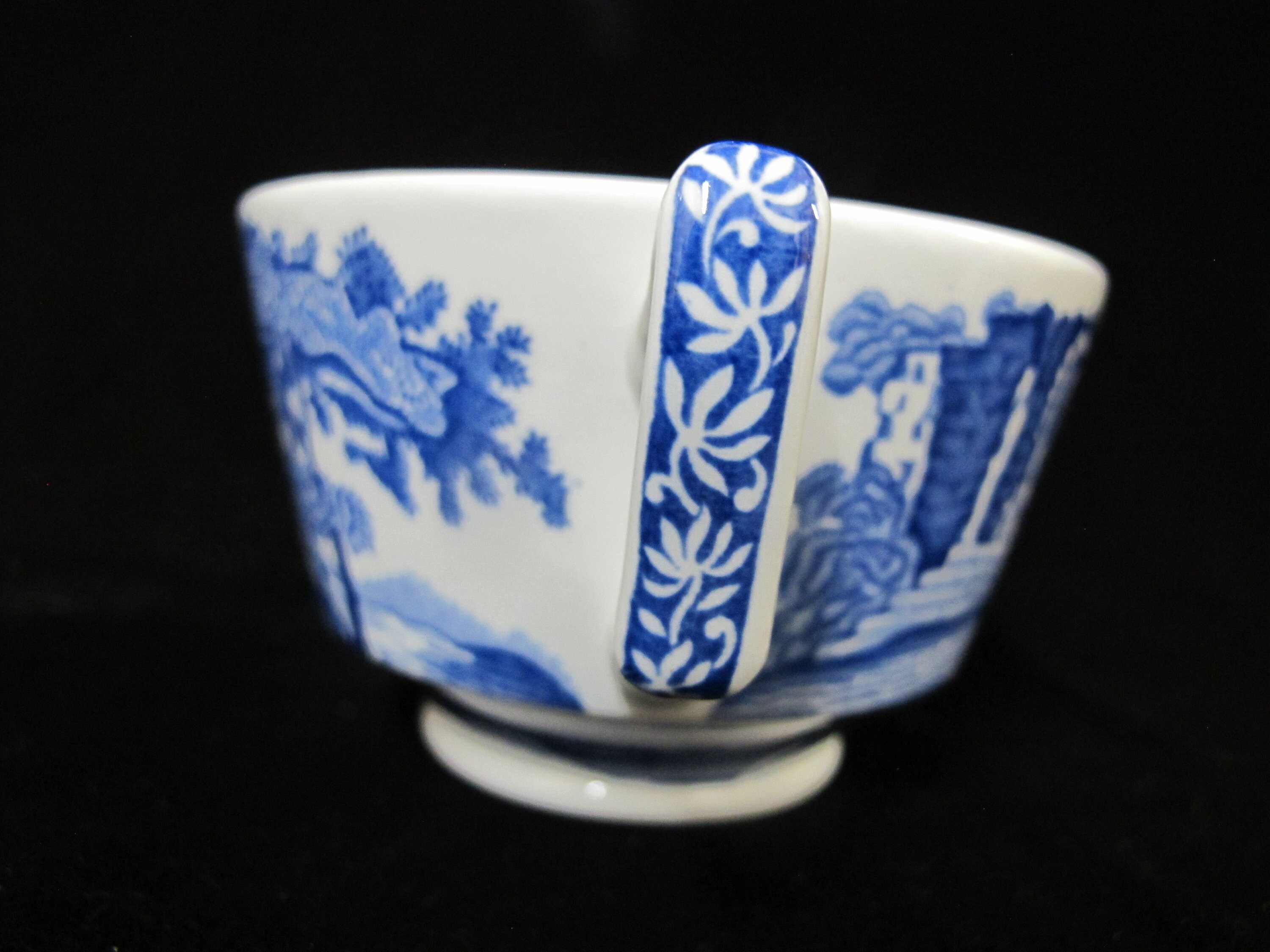 SPODE England C1816 Cobalt Blue Hand Painted ITALIAN Tea Coffee Cup Set ...