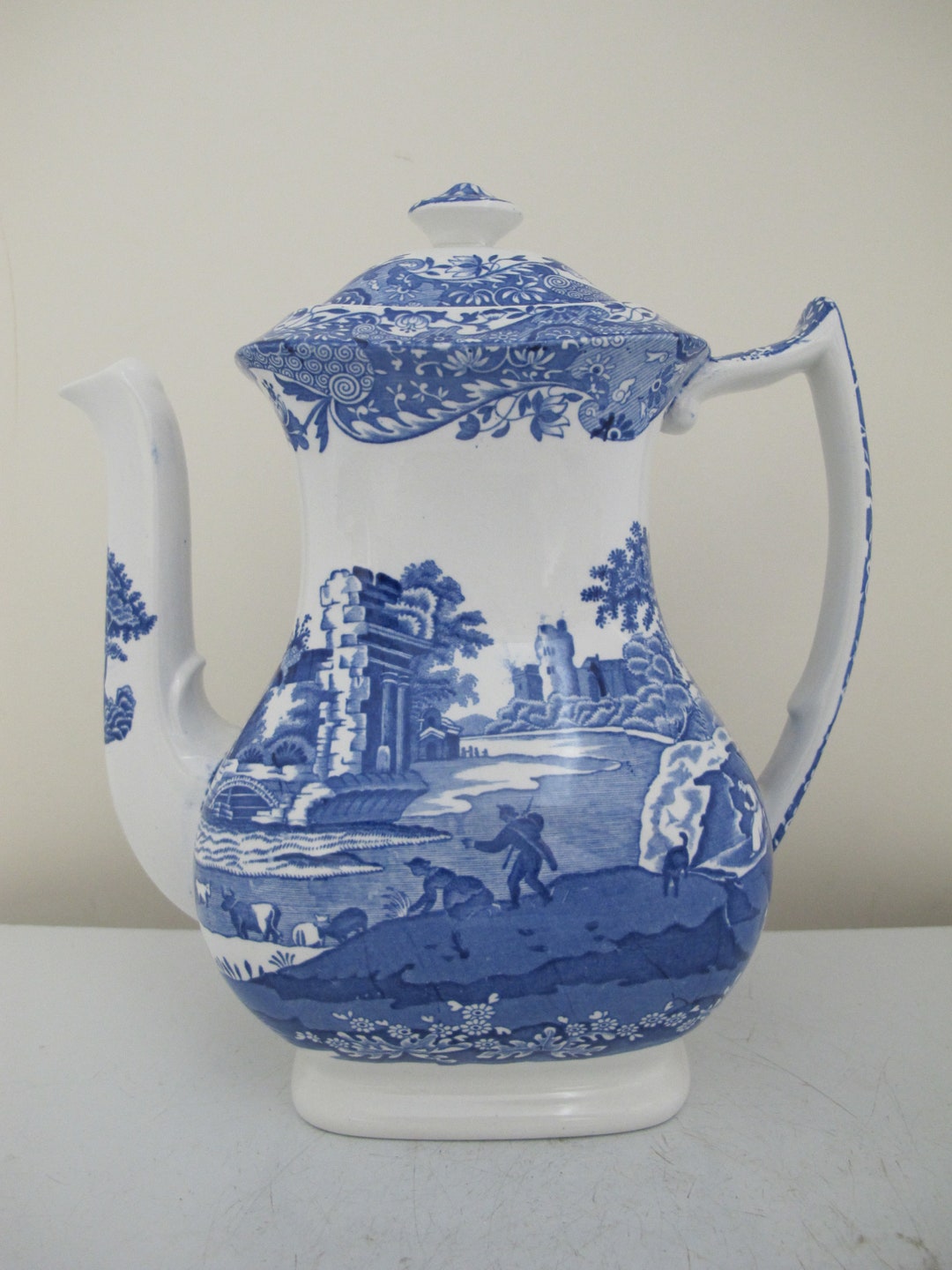 SPODE England C1816 Cobalt Blue Hand Painted ITALIAN 9 Coffee Pot - Etsy
