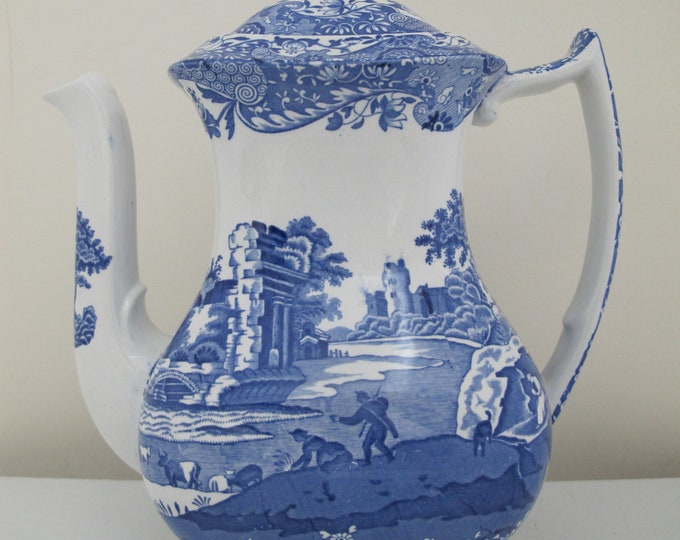 SPODE England C1816 Cobalt Blue Hand Painted ITALIAN 9 Coffee Pot - Etsy