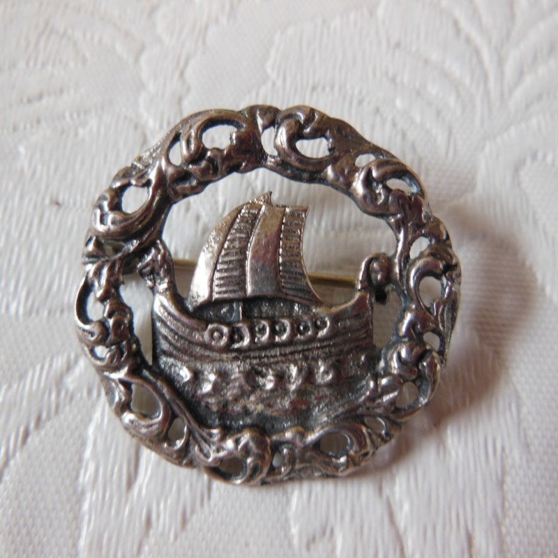 Viking Ship Pin - Etsy