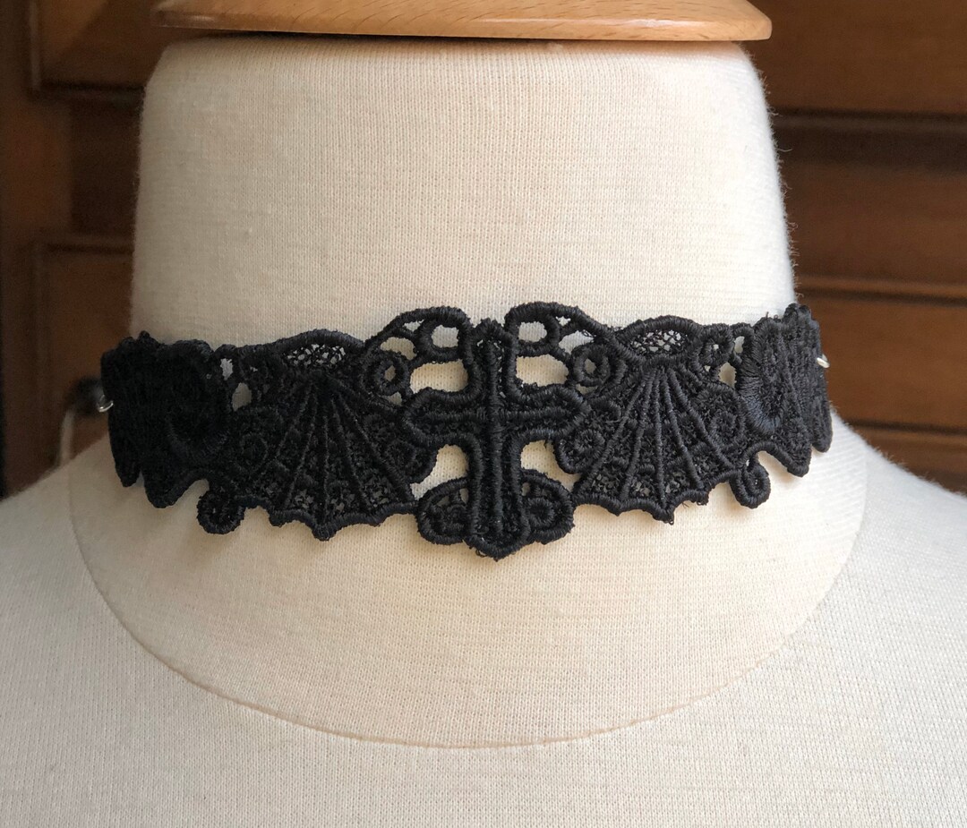 LACE CHOKER, Embroidered Free Standing Lace Jewelry, Gothic, Steampunk ...