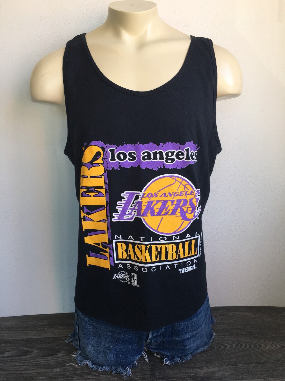 Vintage LA LAKERS Tank Top 1990 Los Angeles Nba Basketball Shirt 90s ...