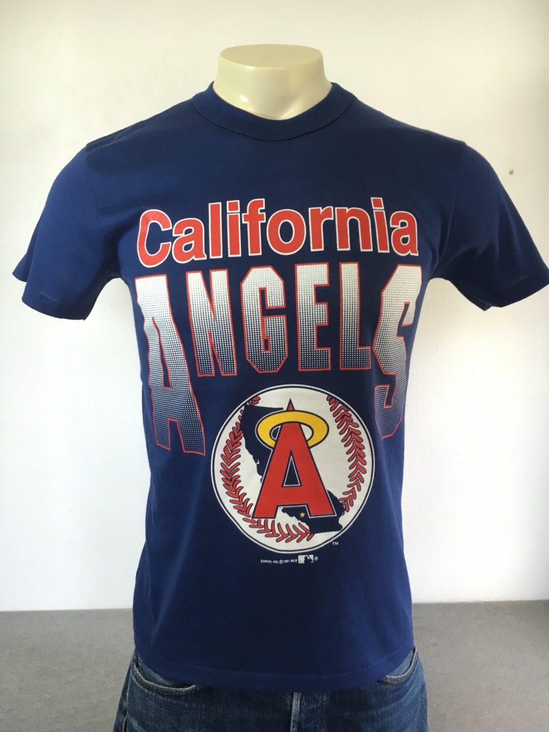 CALIFORNIA ANGELS Shirt 1991 Vintage/ DEADSTOCK Mint Condition Official ...