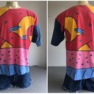 PETER MAX Shirt 1988 Vintage/ 80's NEOMAX Untitled Abstract V Pop Art ...