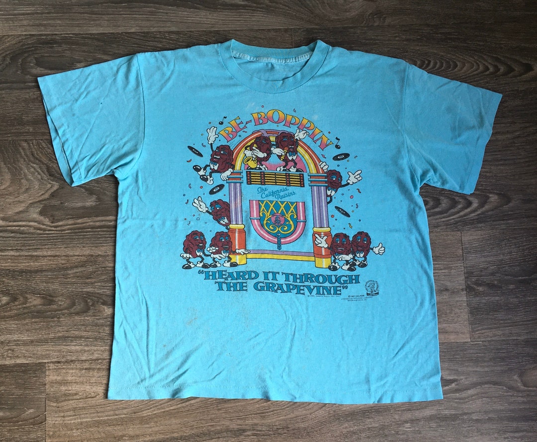 CALIFORNIA RAISINS Shirt 1987 Vintage Original I Heard It Through the ...