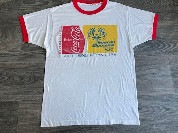 Special Olympics 1987 Vintage Tee Coca Cola Sponsor R… - Gem