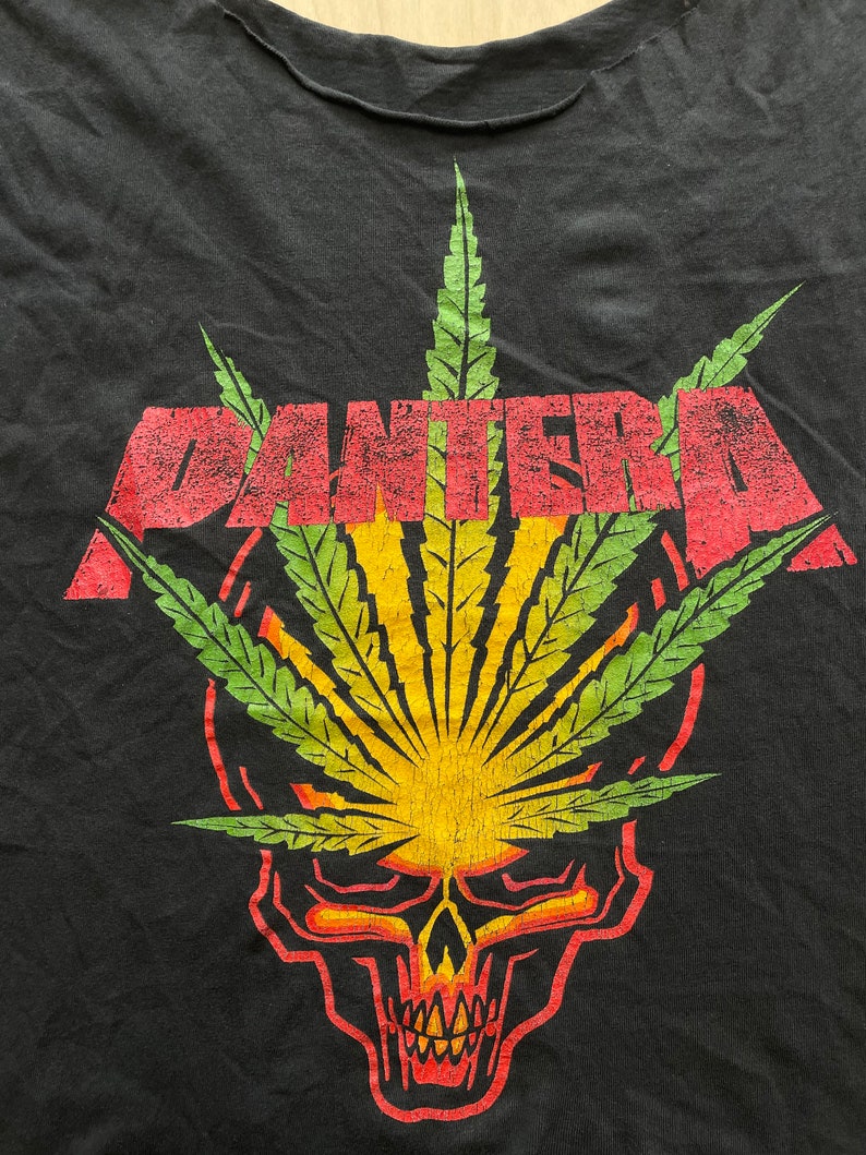 Pantera Shirt Reworked 1997 Vintage 101 Proof Weed Skull Art Band ...
