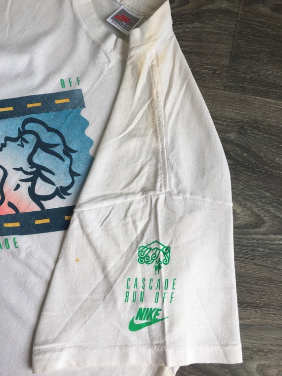 NIKE Shirt 1988 Vintage Original/ CASCADE Run Off Gre… - Gem