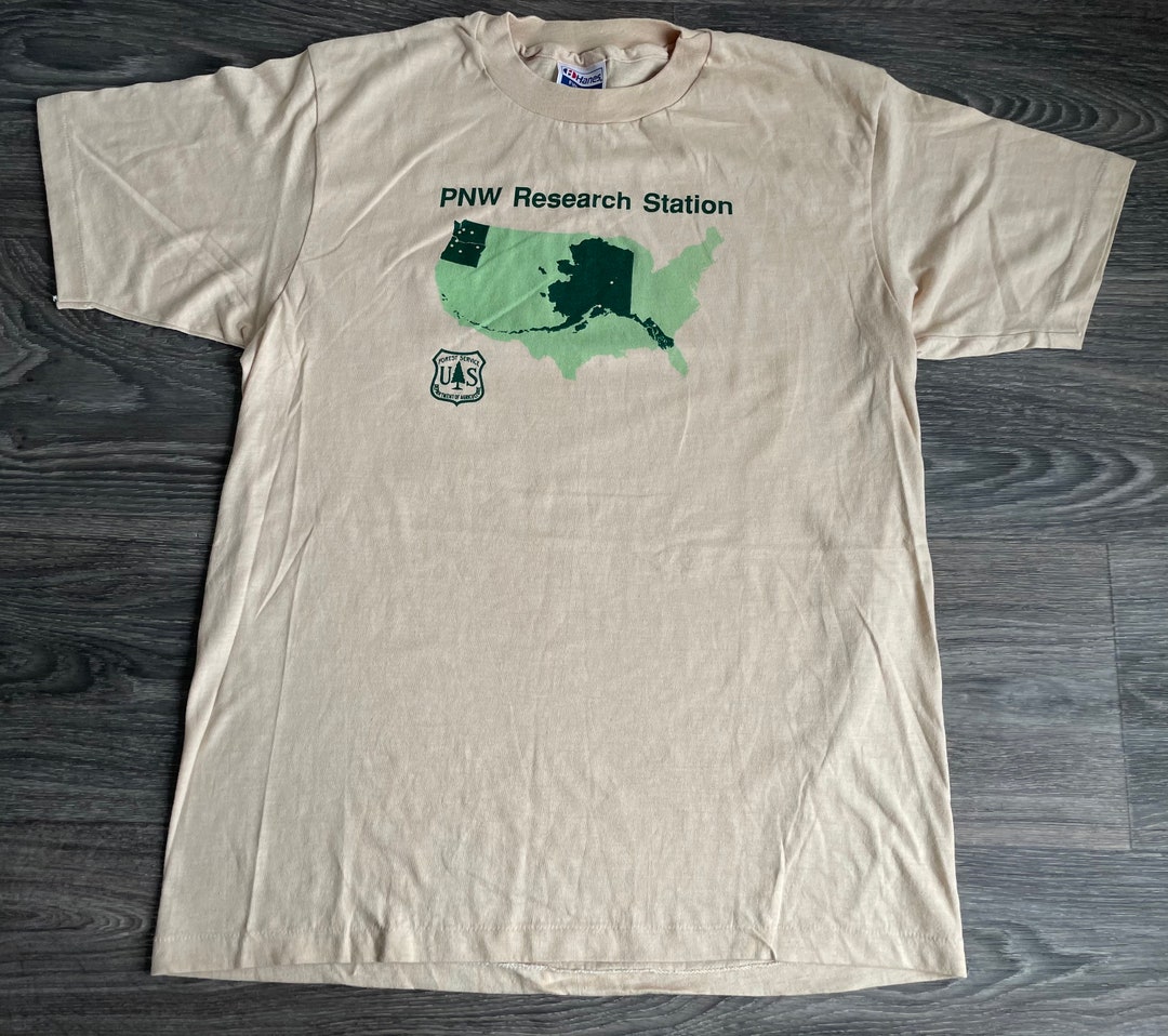 US Forest Service Shirt 80s Vintage PNW Research Station Oregon ...