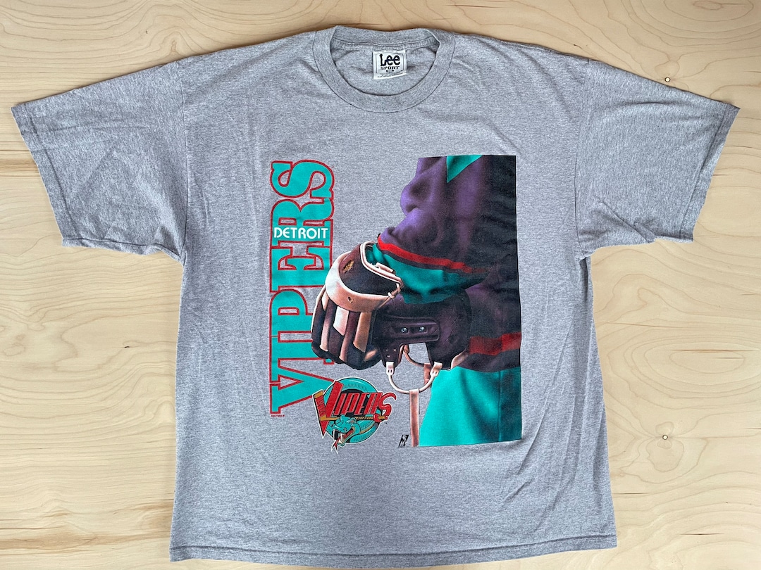 Detroit Vipers Shirt Vintage 90s Lee Sport Nutmeg Giant Graphic IHL ...