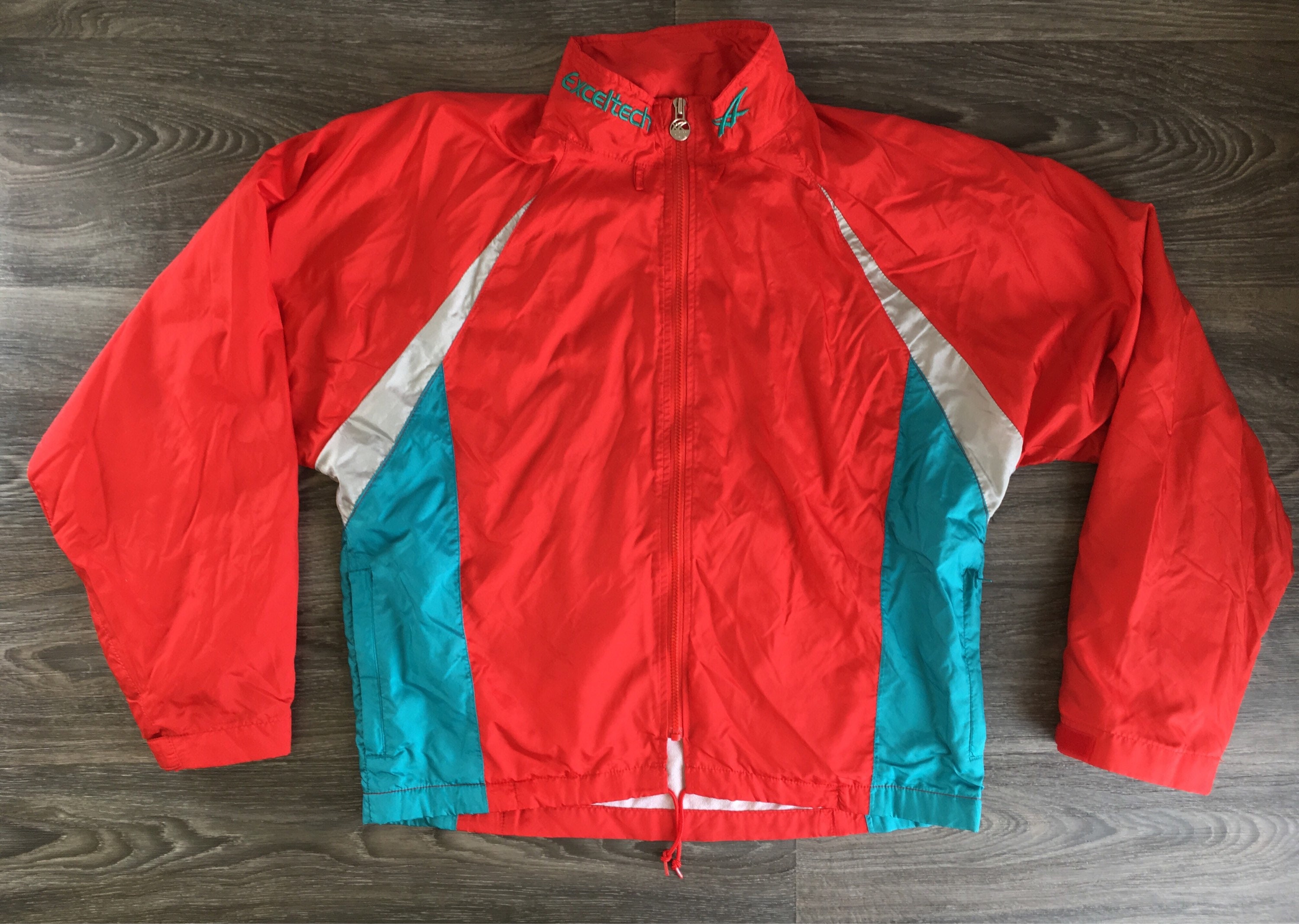 ASICS Jacket WINDBREAKER 80's Vintage EXCELTECH/ Full Zip Warm up ...