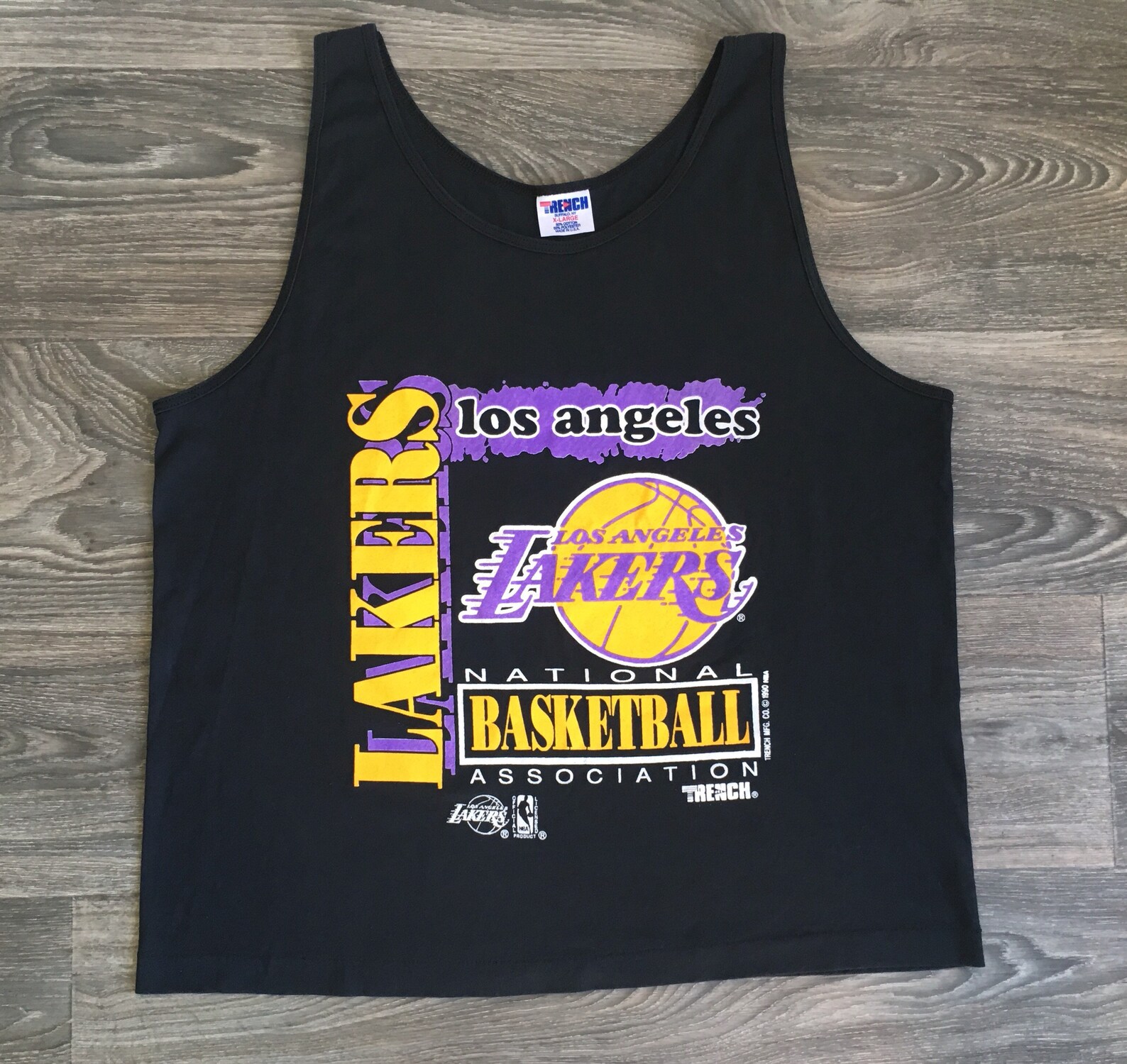 Vintage LA LAKERS Tank Top 1990 Los Angeles Nba Basketball Shirt 90s ...