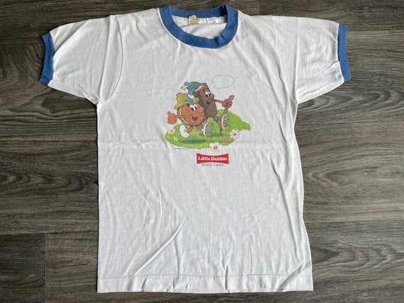 Little Debbie Ringer Shirt 1985 Vintage Advertisement… - Gem