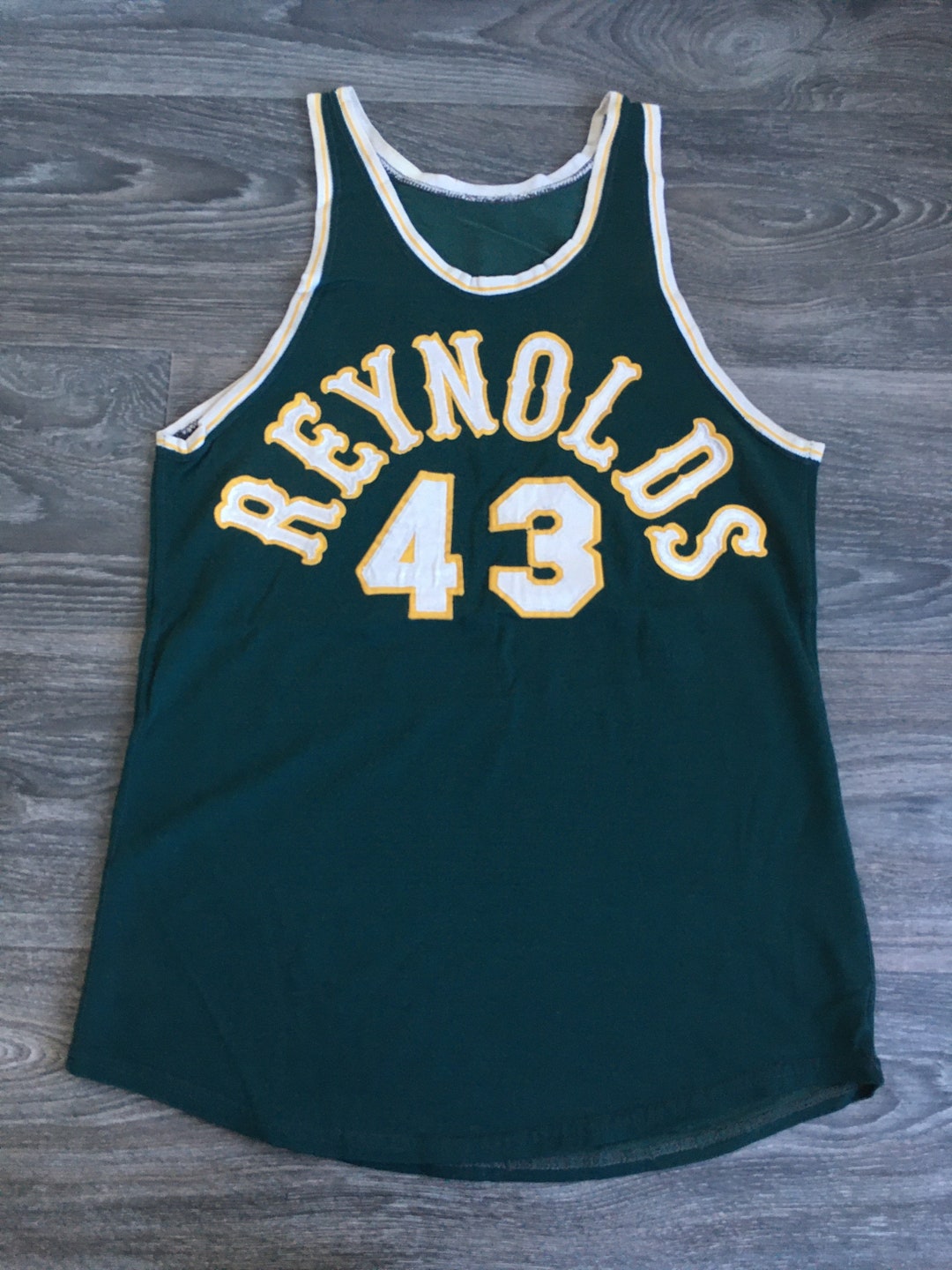 Vintage Basketball Jersey 60's Sewn Patch Lettering Reynolds Raiders ...