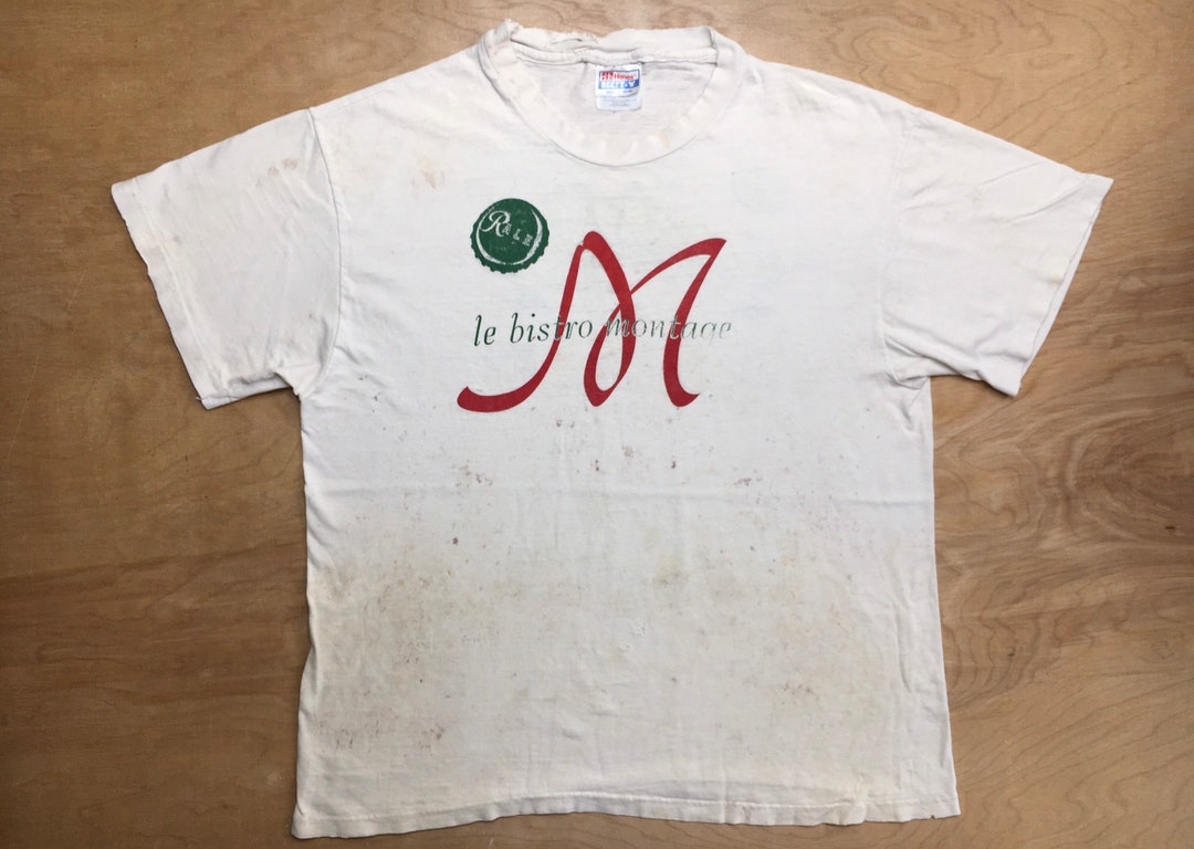 Le Bistro Montage Shirt 1995 Portland Vintage 90s Distress Work ...