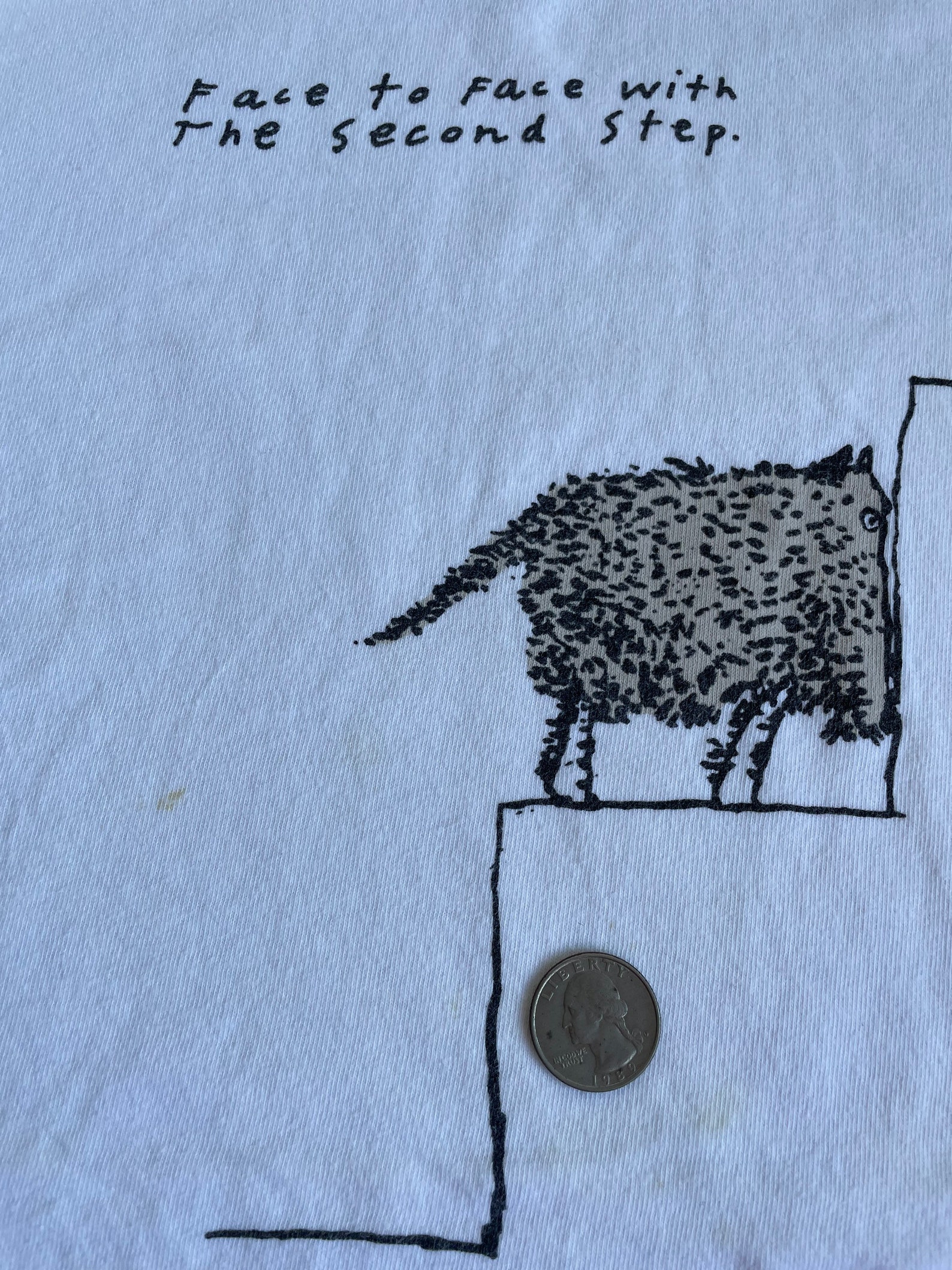 Richard Stine Shirt 90's Vintage Cat Art Face to Face Step Funny Visual ...