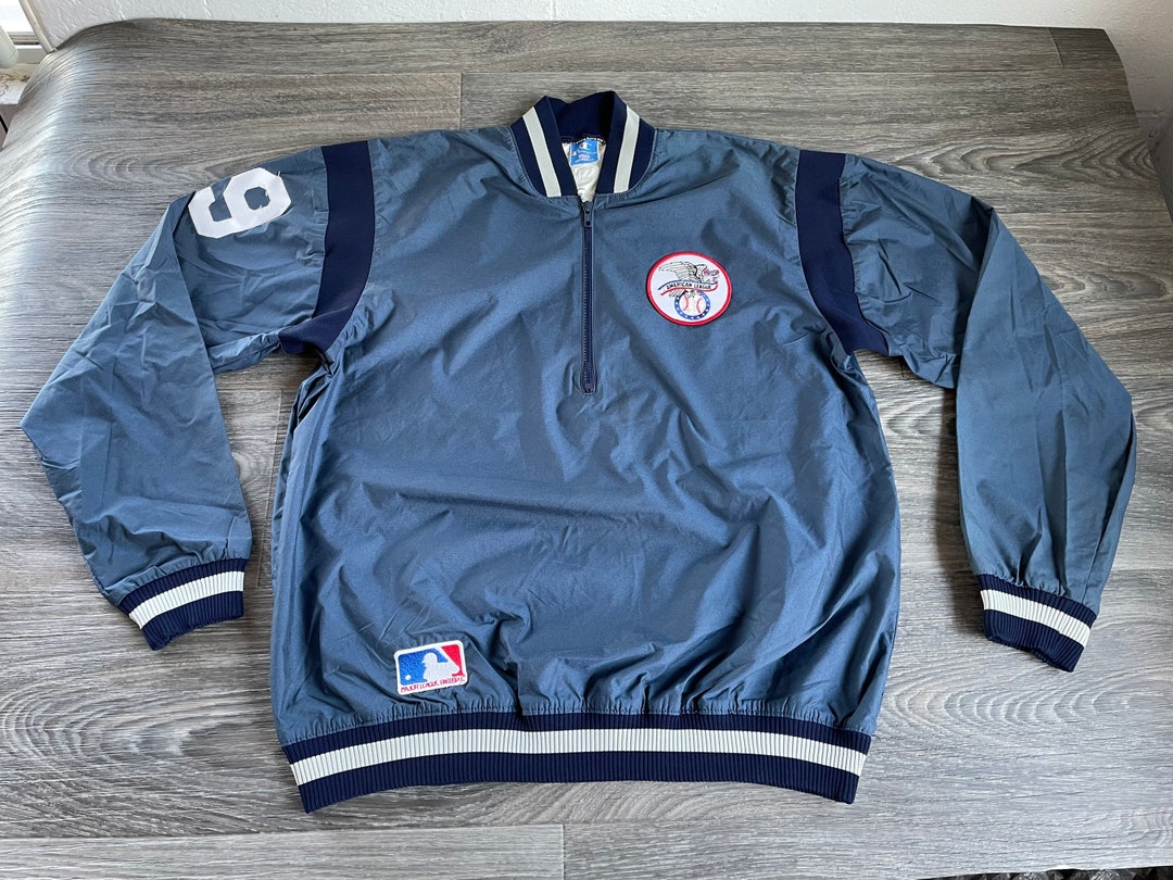 Vintage MLB Jacket 80s American League Patch Sewn Number 39 Warm up ...