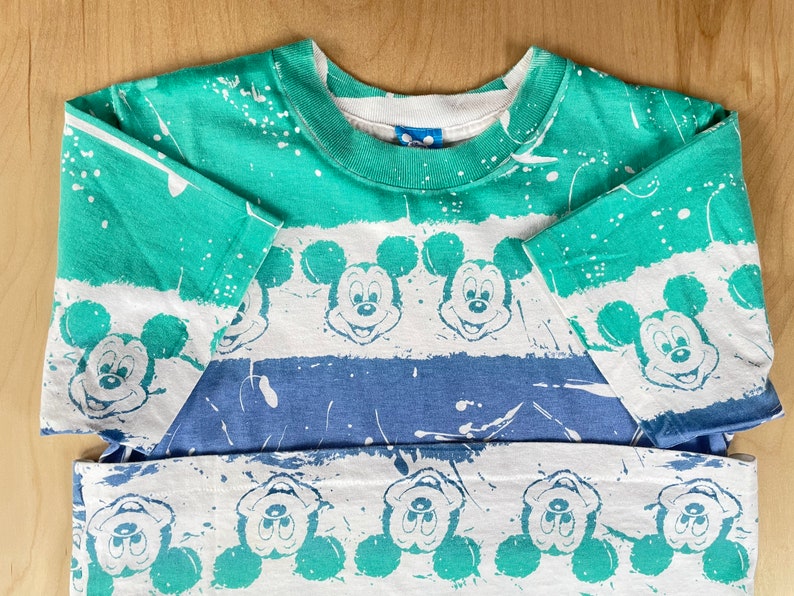Mickey Mouse Shirt 80's Vintage All Over Print AOP Tie Dye - Etsy