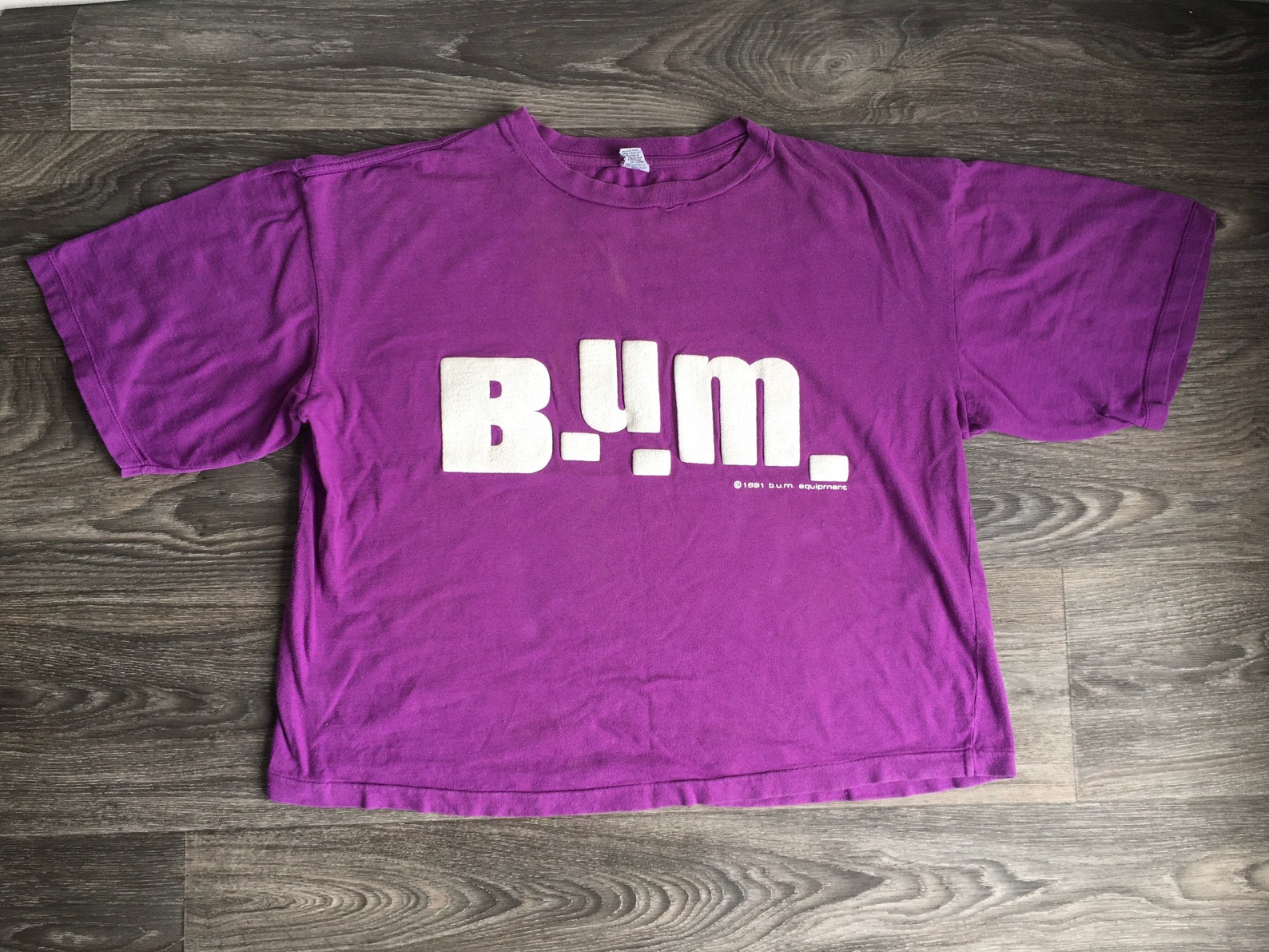 BUM Equipment Shirt 90s Vintage Big Logo Purple Crop Top Tee - Etsy