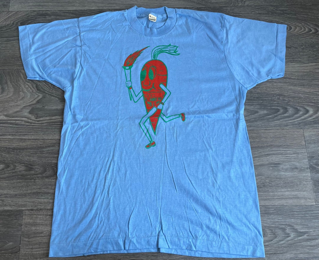 Carrot Shirt 90's Vintage Screen Stars Race Tee 10 Karrot Run 1992 Veggie Power Eat Right ...