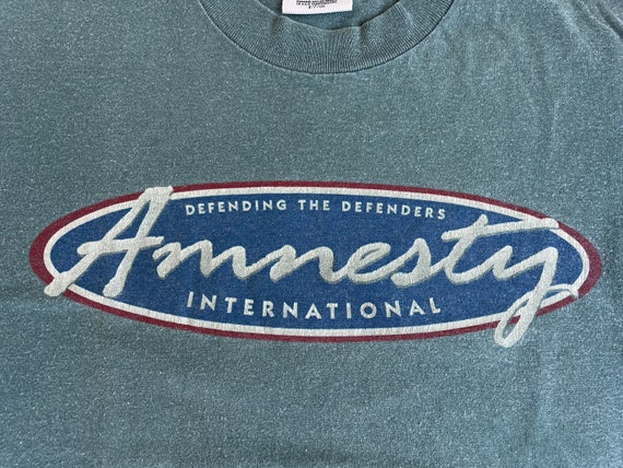 Amnesty International Shirt 90s Vintage Oneita Small - Gem