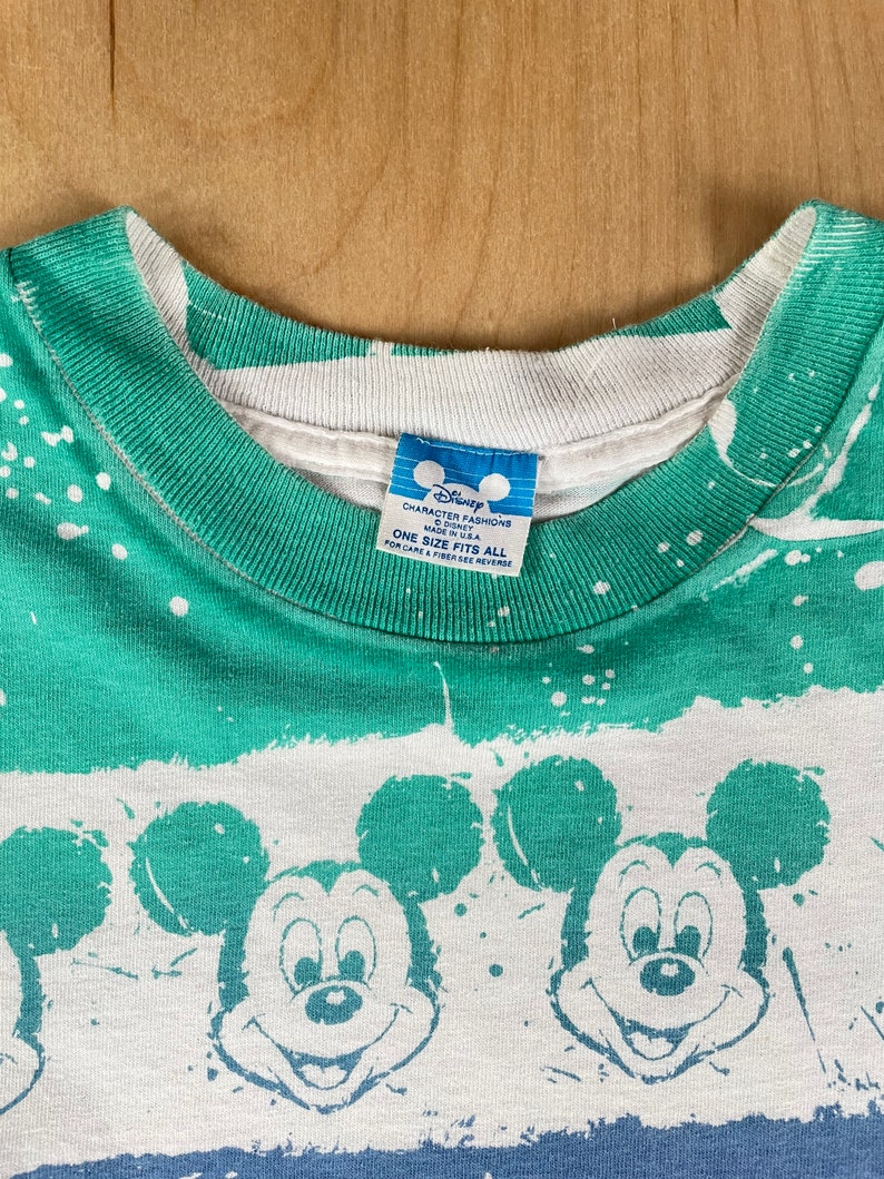 Mickey Mouse Shirt 80's Vintage All Over Print AOP Tie Dye - Etsy