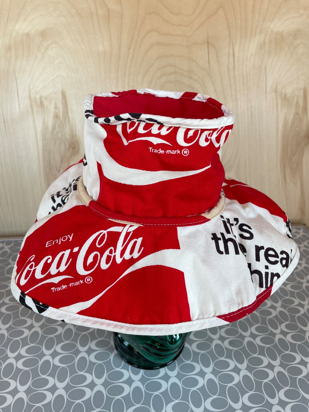 Coca Cola Bucket Hat Vintage 70s All Over Patchwork Cotton Cap its the ...