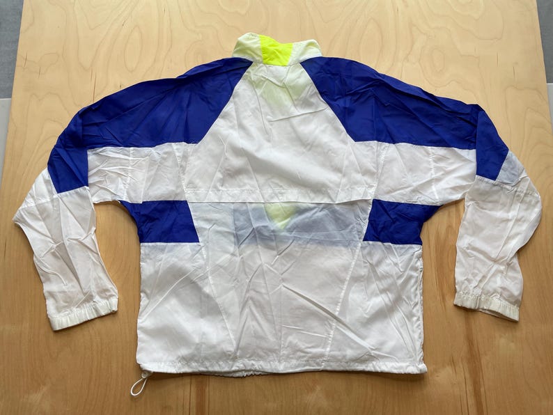 Nike Track Jacket 90s Vintage Color Block Blue Green White Geometric 1/ ...